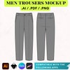 Formal Trousers DIY Canva Vector Mockup, Men Fashion Template, Pants ...