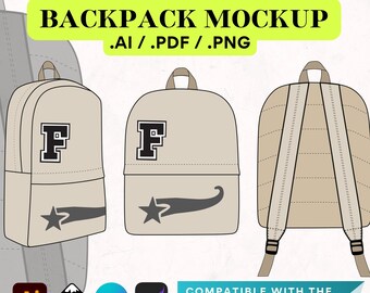 backpack vector template