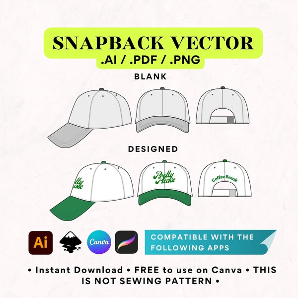 Baseball Cap Canva - Etsy