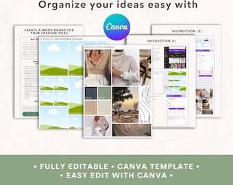 Style Vision Board Canva Template DIY, Editable Fashion Product Guide ...