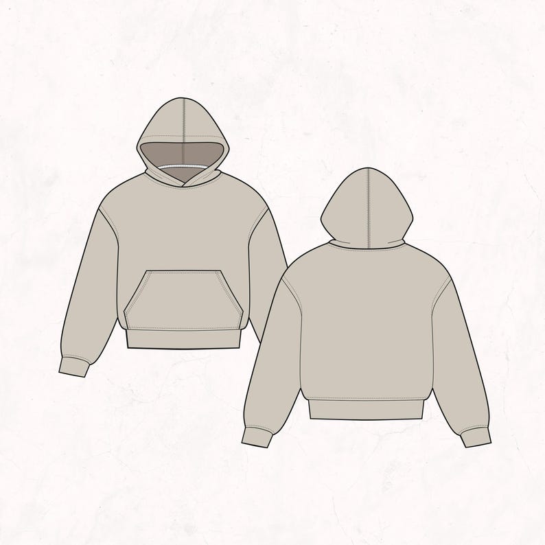 Streetwear Oversize Hoodie Tracksuit Canva Template, Flared Joggers ...