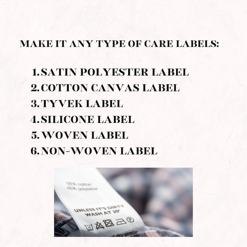 Editable Care Label Template INSTANT DOWNLOAD for Clothing - Canva DIY ...