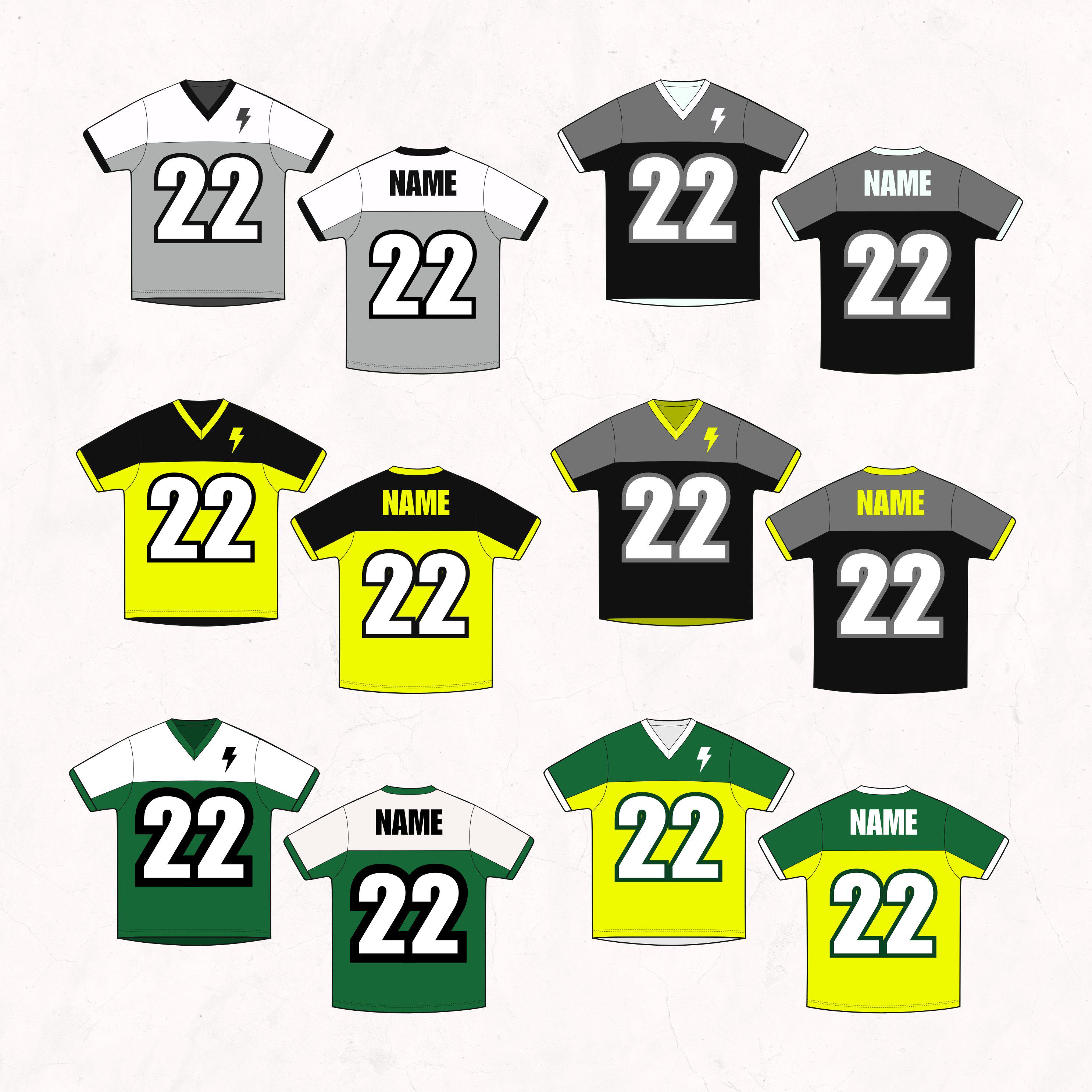 Soccer Round Neck Jersey DIY Canva, American Football Vector Mockup ...