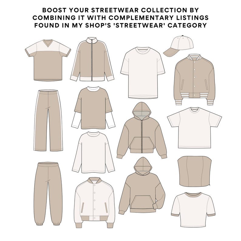 Streetwear Varsity Jacket Canva Template and Vector Mockup, Fully ...