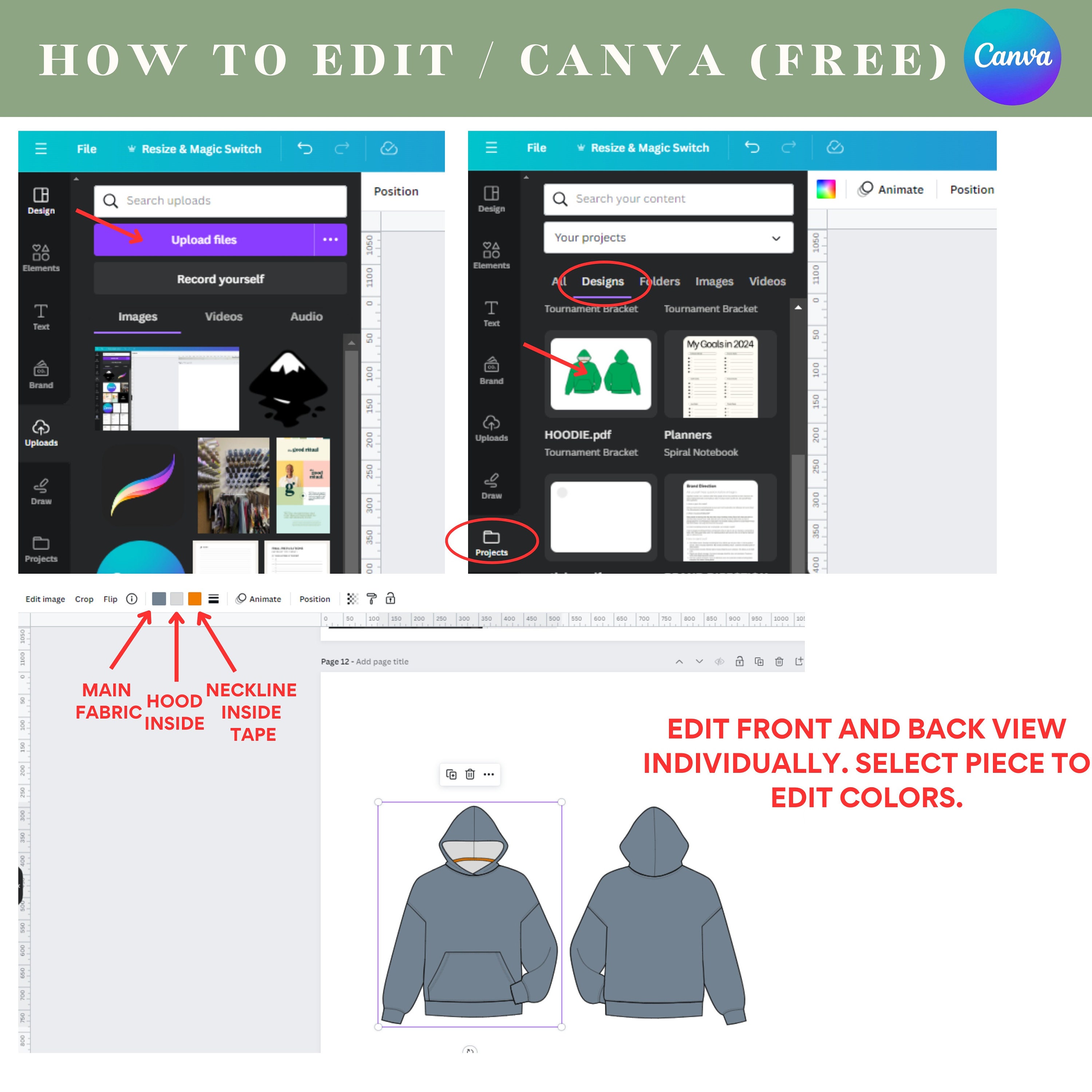 6 Panel Baseball Cap Canva DIY Mockup, Flat CAD Vector for Illustrator, Unisex Streetwear ...