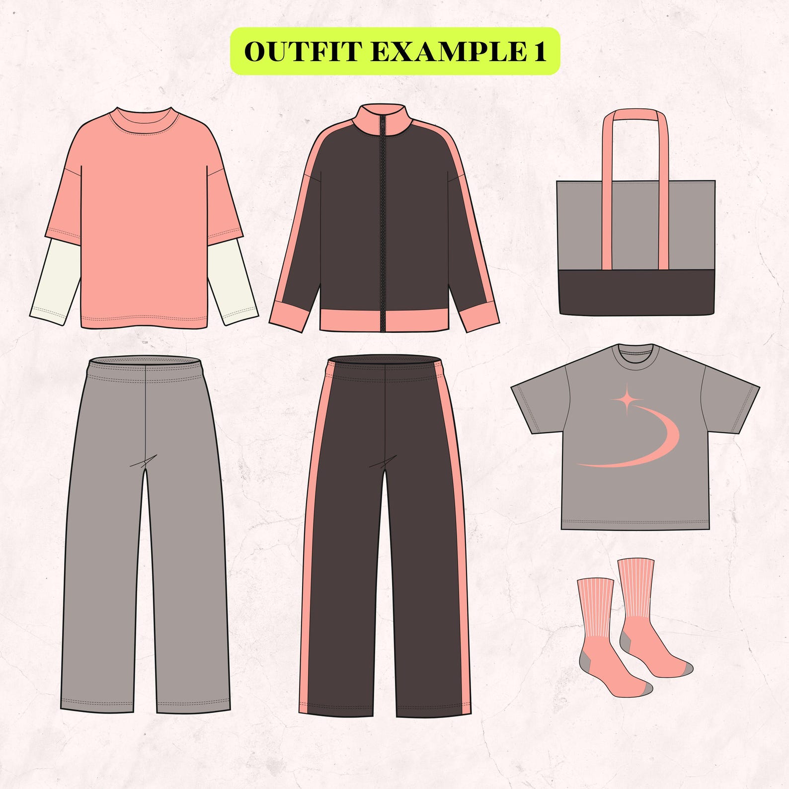 Streetwear Mockup Pack, Fashion Vector Bundle, Fashion Design Tech Pack ...