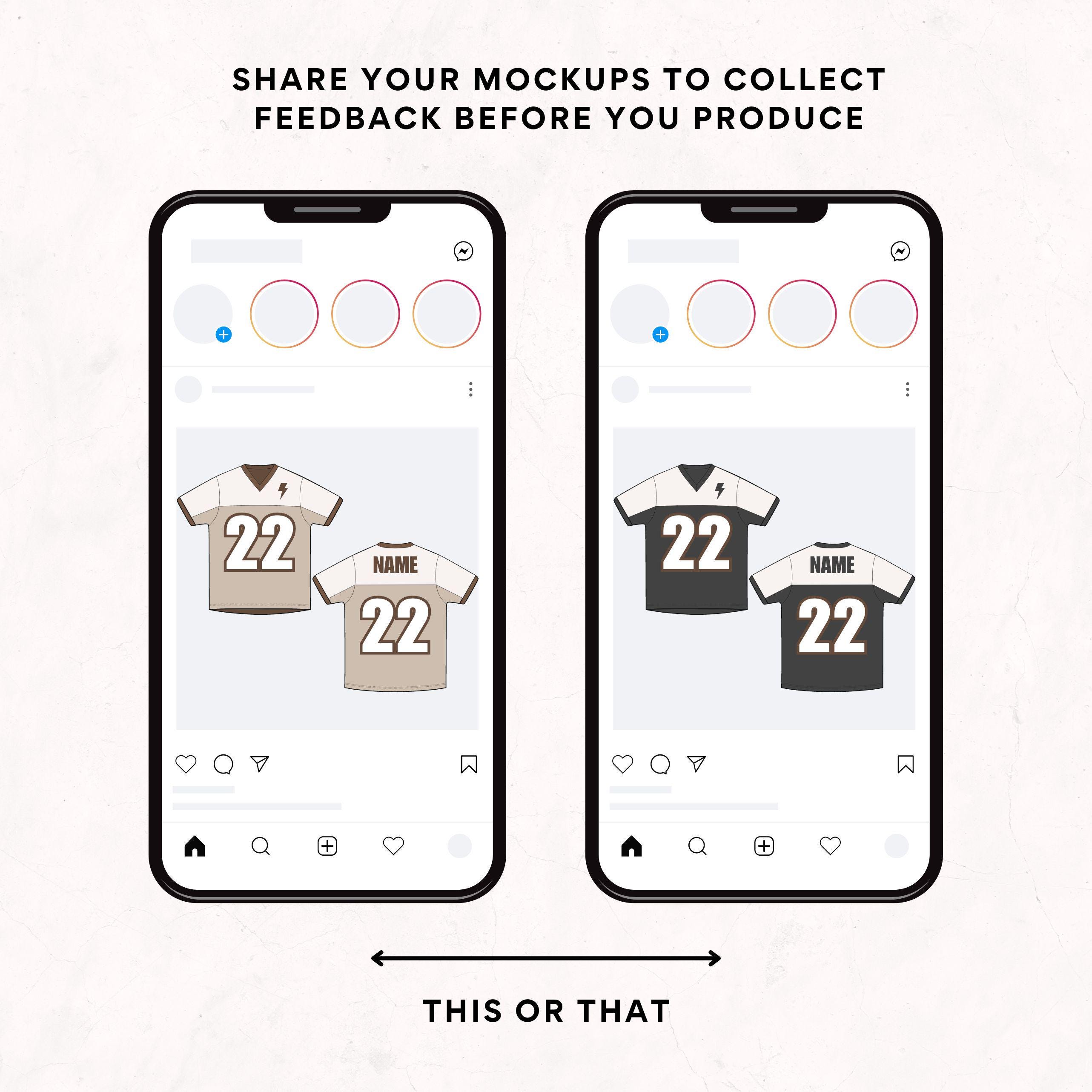 Soccer Uniform Bundle DIY Canva Mockup Football Set Mockup Vector ...