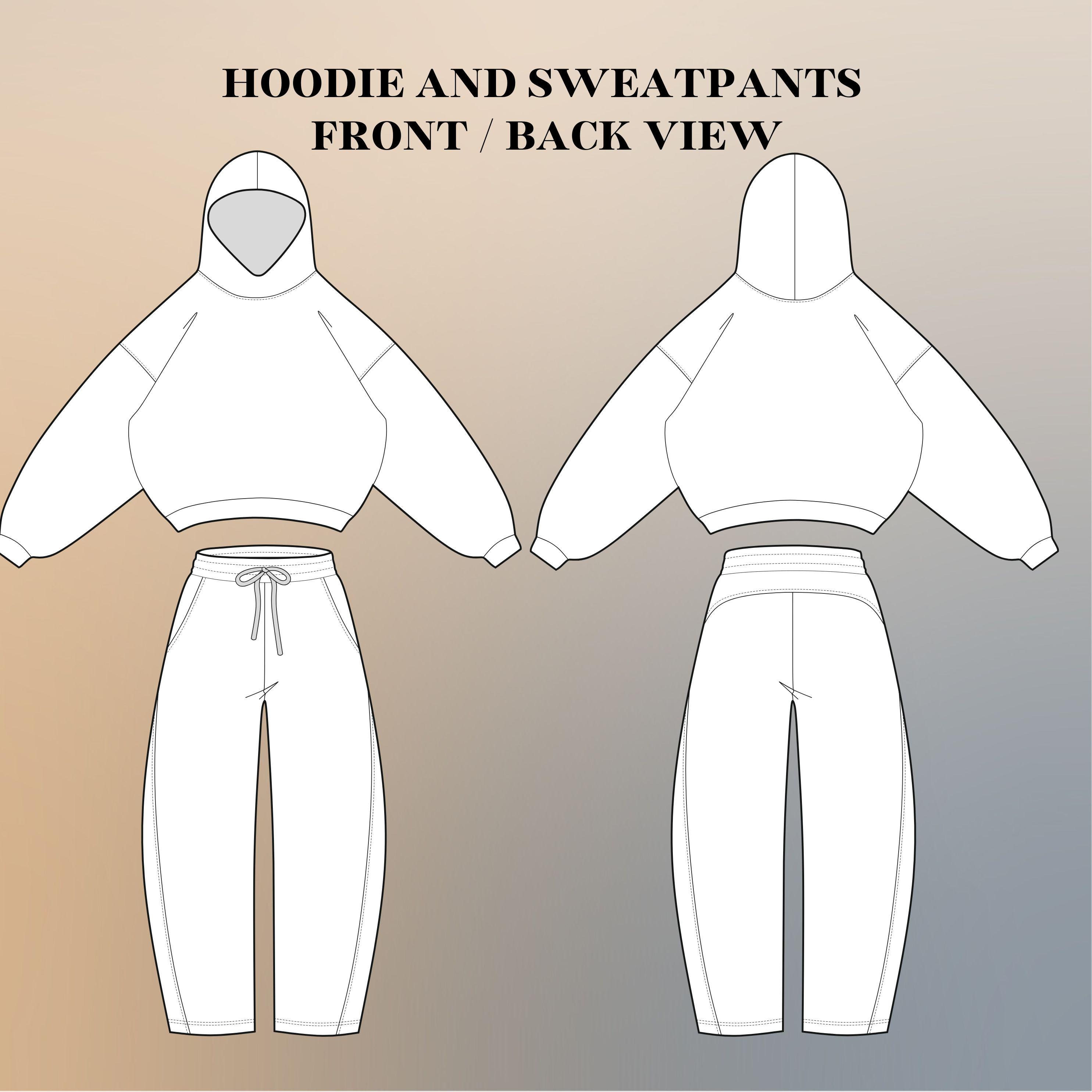 Streetwear Set Vector Mockup, Barrel Oversize Joggers Canva Template ...