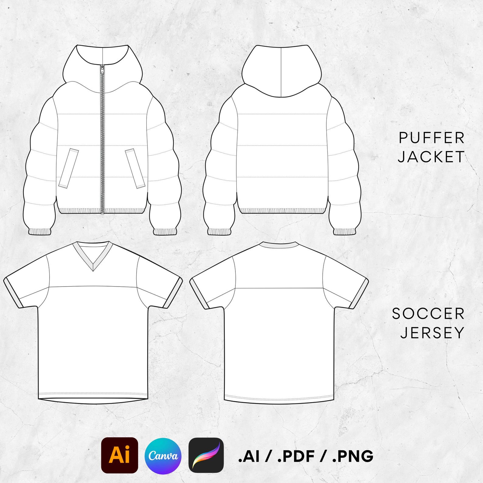 Streetwear Mockup Set Canva Editable, Fashion Vector Bundle , Editable ...