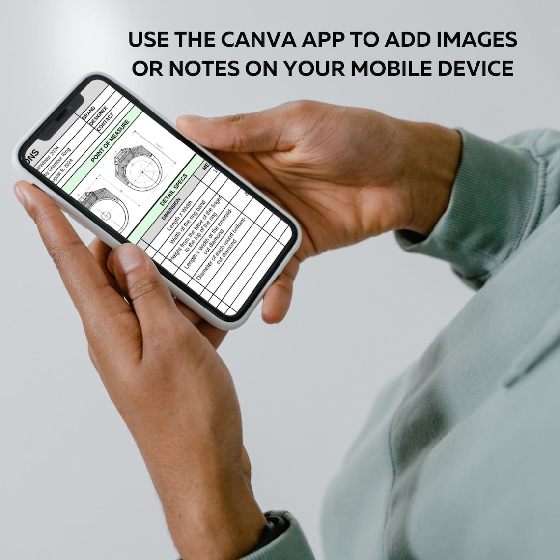 Jewelry Tech Pack Canva Template DIY, Accessories Tech Pack Cheat Sheet ...