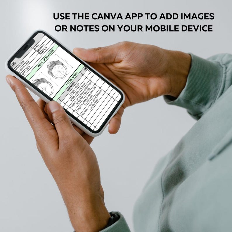 Jewelry Tech Pack Canva Template DIY, Accessories Tech Pack Cheat Sheet ...