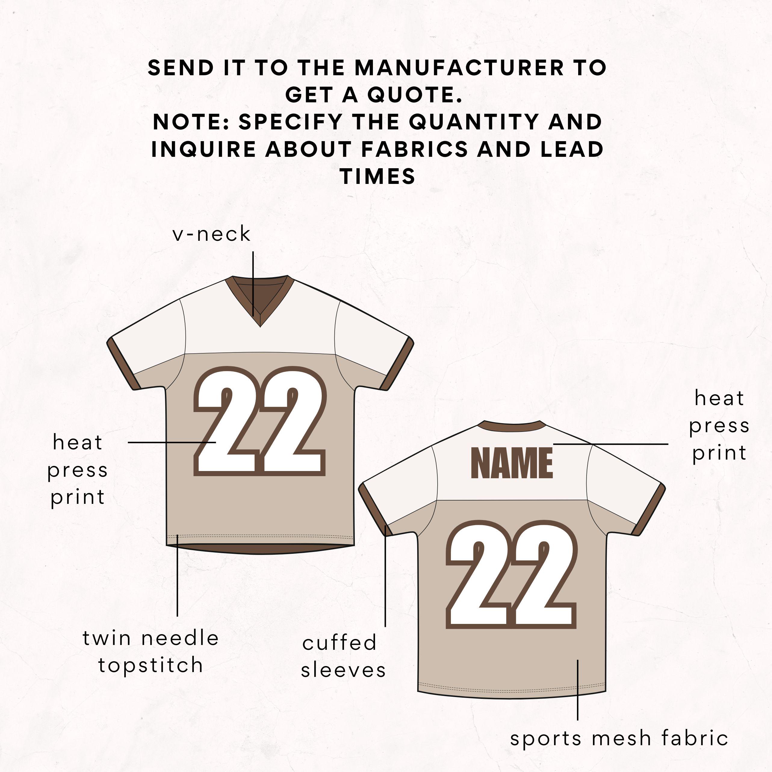 Soccer Round Neck Jersey DIY Canva, American Football Vector Mockup ...