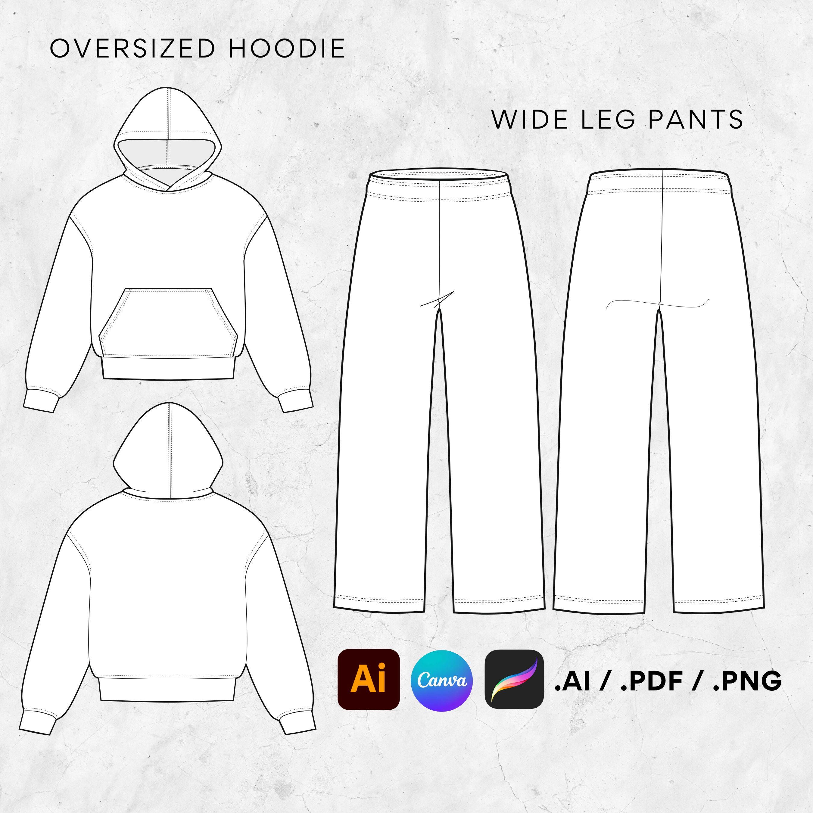 Streetwear Mockup Set Canva Editable, Fashion Vector Bundle , Editable ...