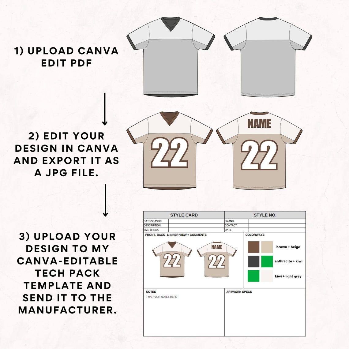 Streetwear Varsity Jacket Canva Template and Vector Mockup, Fully ...