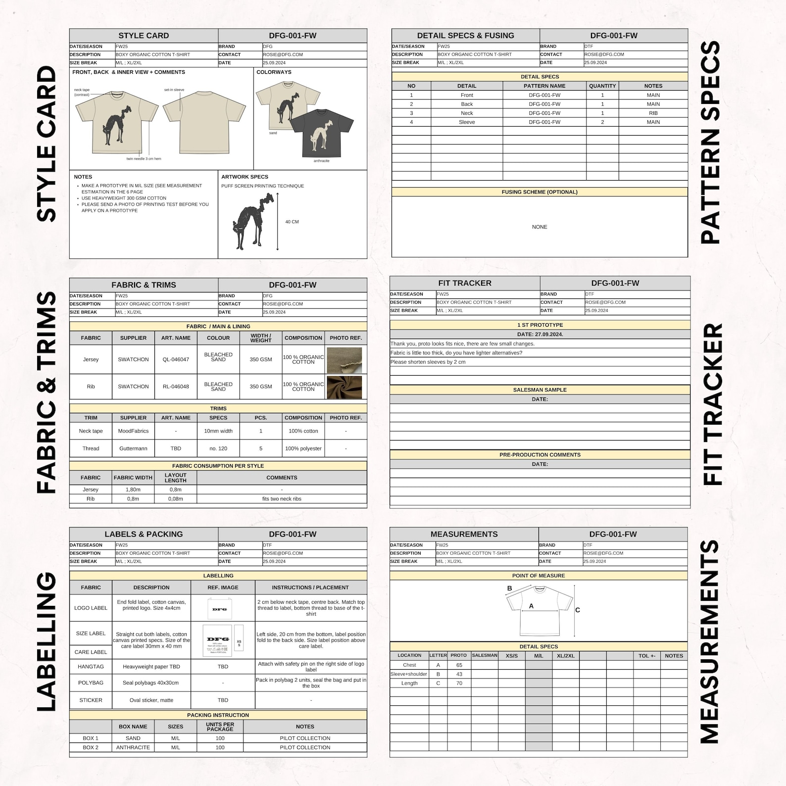Fashion Tech Pack Canva Template DIY, Streetwear Tech Pack Cheat Sheet ...
