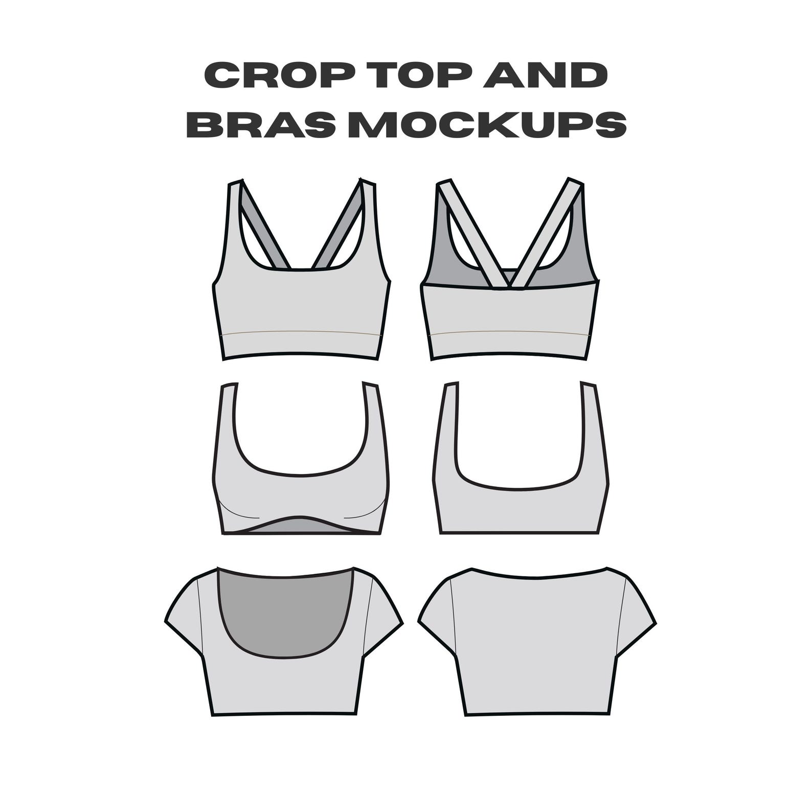 Women Sports Set Vector Mockup, Activewear Canva Template, Lululemon ...