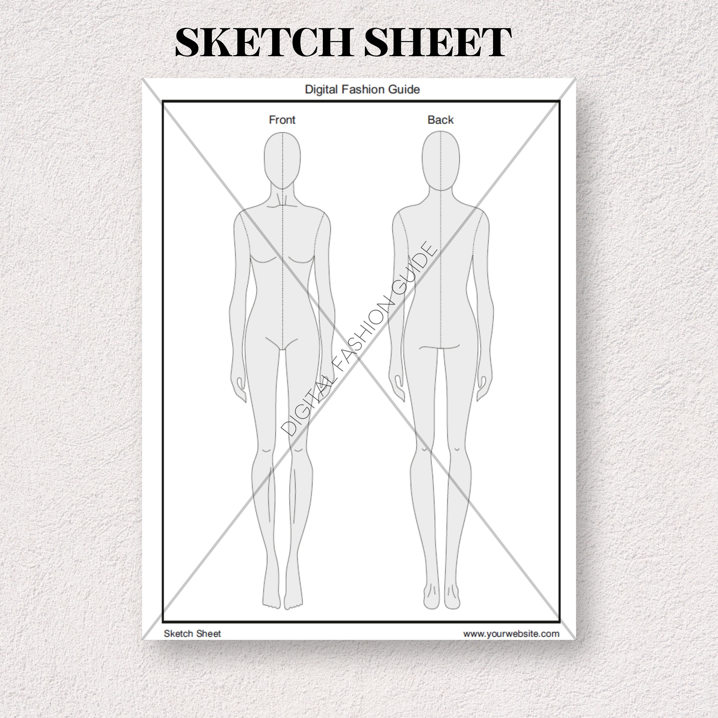Printable Body Size Chart Planner, Seamstress Digital Organizer, Sewing ...