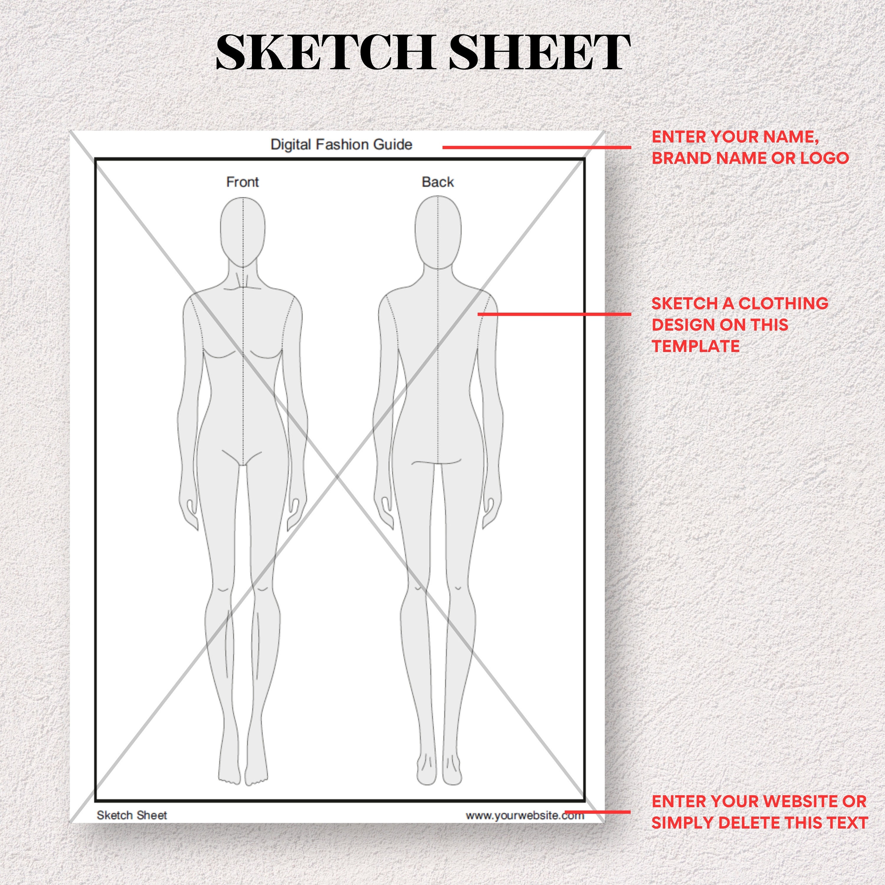 Printable Body Size Chart Planner, Seamstress Digital Organizer, Sewing ...