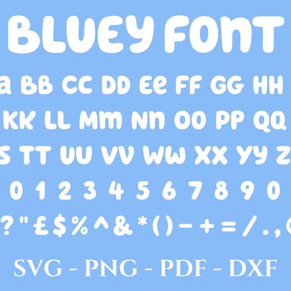 Bluey Word Svg - Etsy