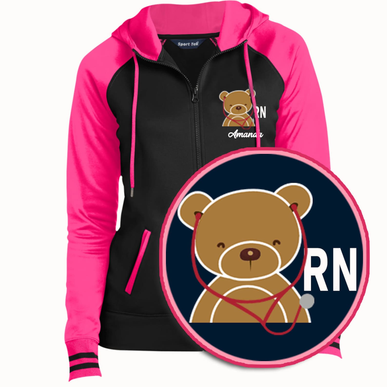 Registered Nurse Jacket RN Jacket Personalized Sport-tek - Etsy