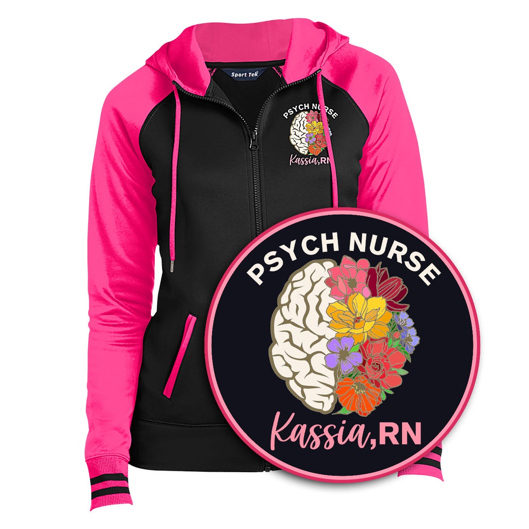 Psych Nurse Jacket, Psychiatric Dept. Gift, Psych Nurse Full-zip Hooded ...