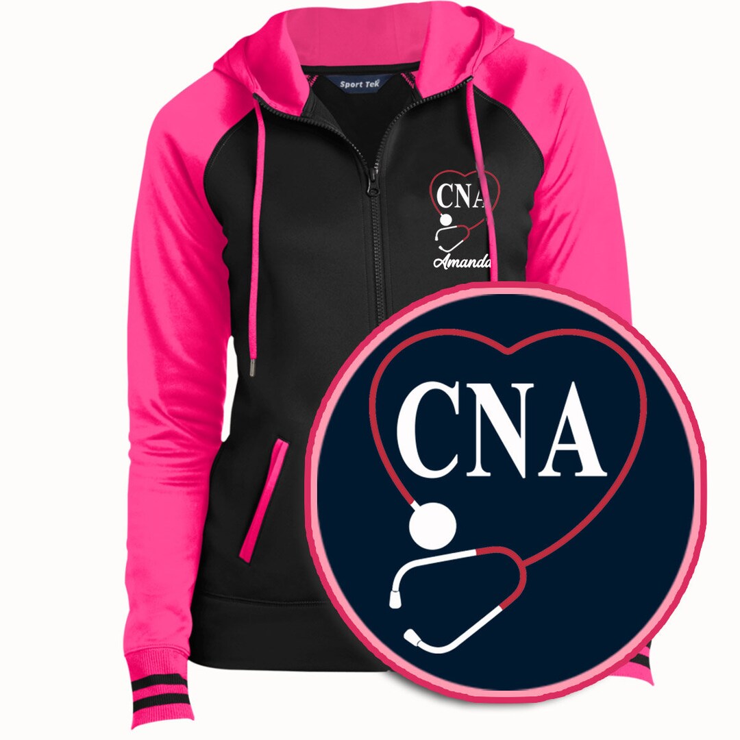 Certified Nurse Assistant Jacket, CNA Gift, Personalized Hooded Varsity ...