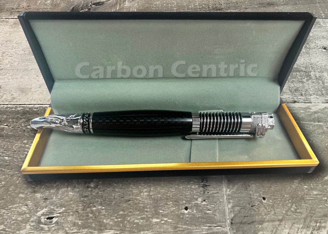 Carbon Fiber Motorcycle Kick Start Chrome Pen, Pen for Biker ...