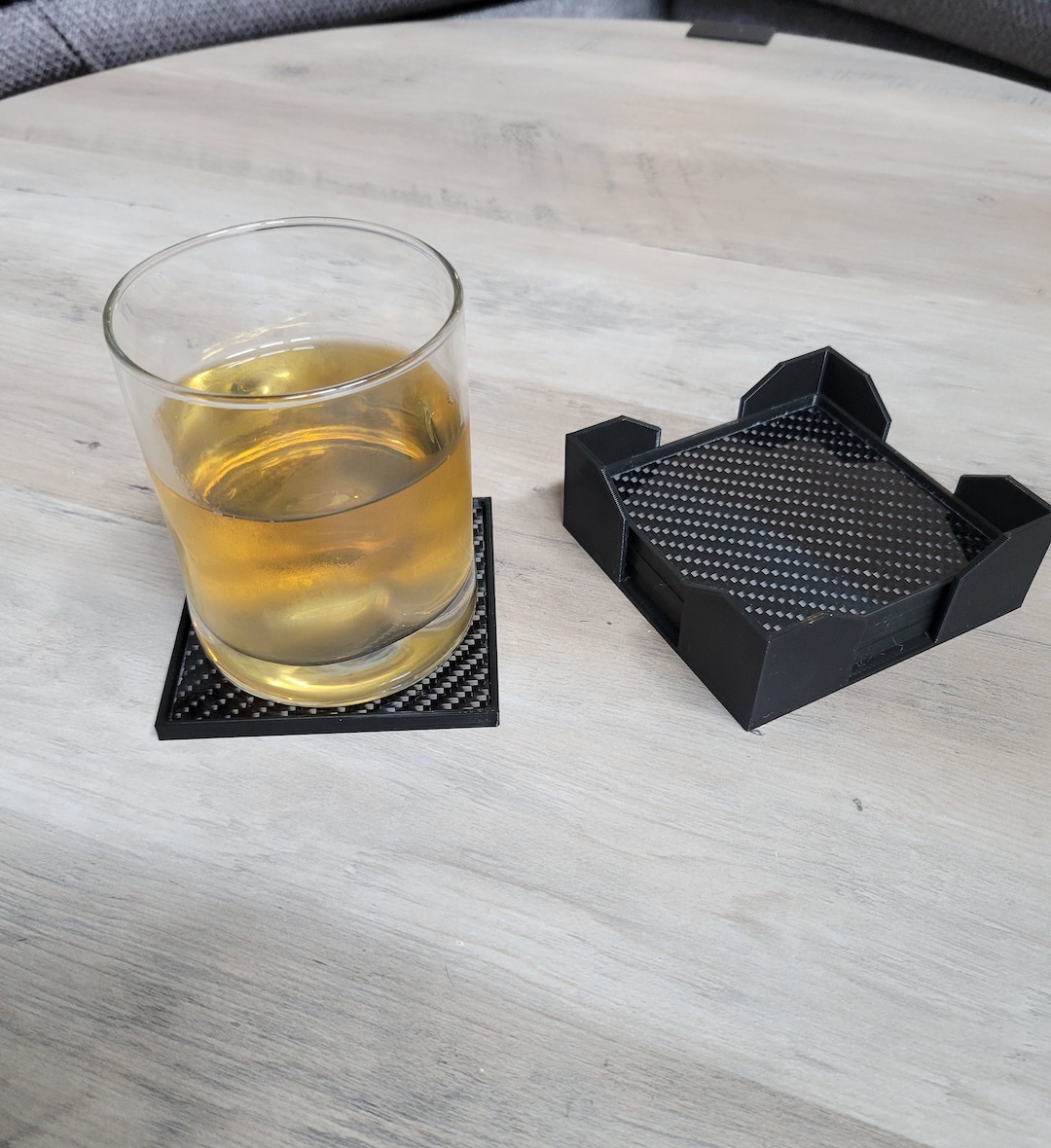 Carbon Fiber 4 Coaster Set, Carbon Fiber Racing Coasters, Unique Man ...