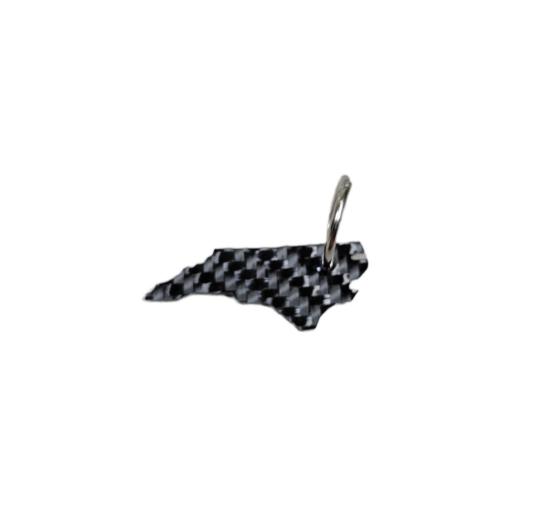 Carbon Fiber North Carolina Keychain - Etsy