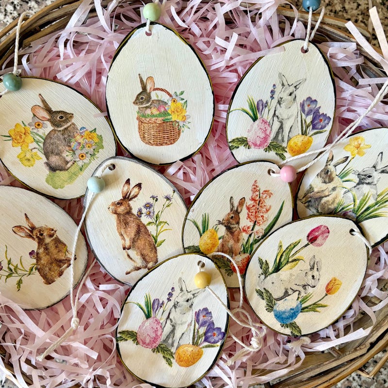 Easter Eggs Vintage Wooden - Etsy UK