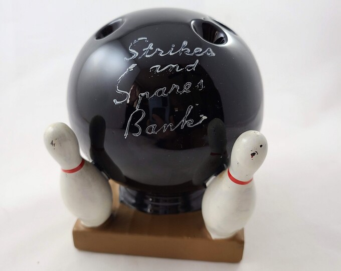 Bowling Coin Bank / "strikes and Spares Bank" / Ceramic / Vintage Piggy ...