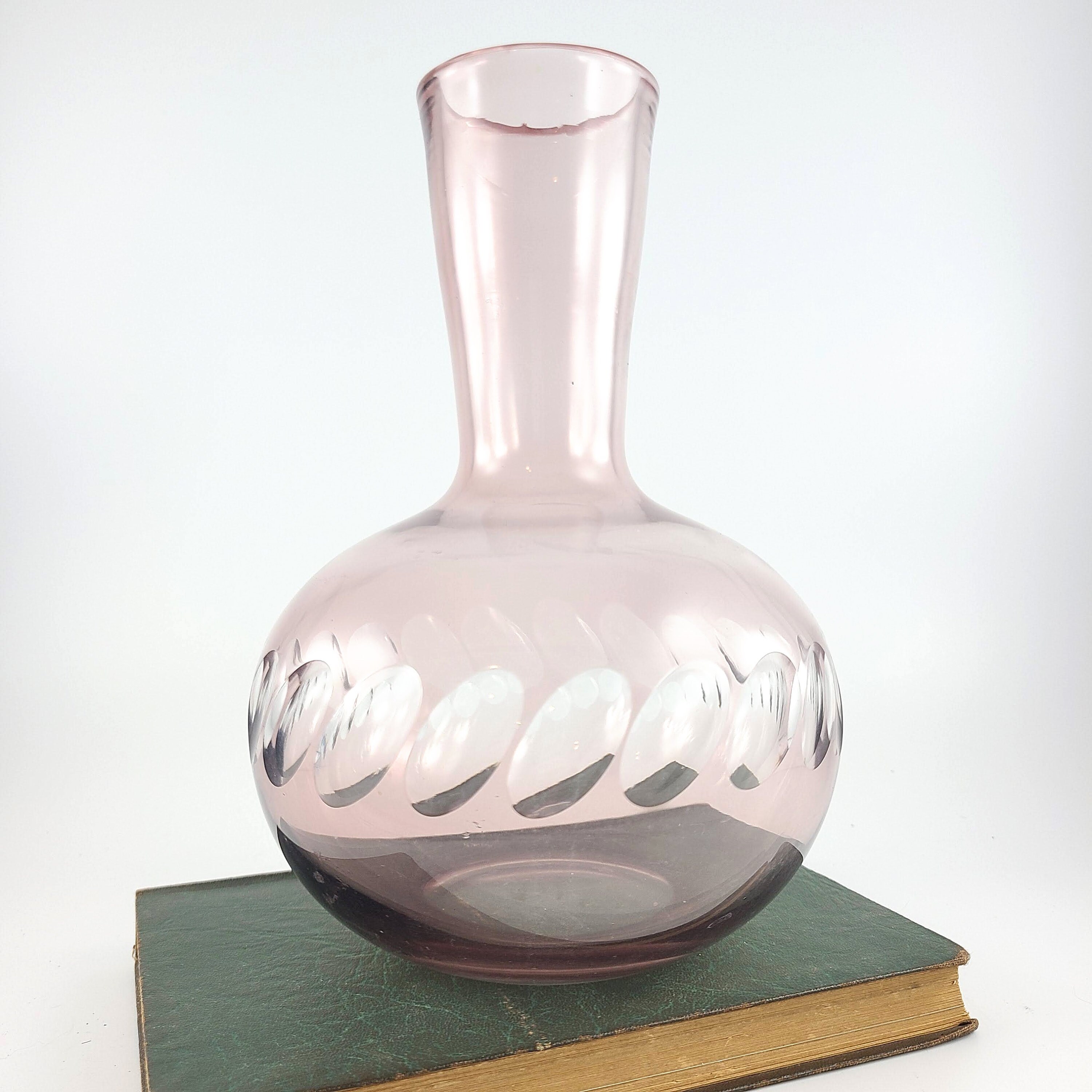 Vintage Purple Glass Thumbprint Vase / Amethyst Glass Flower - Etsy