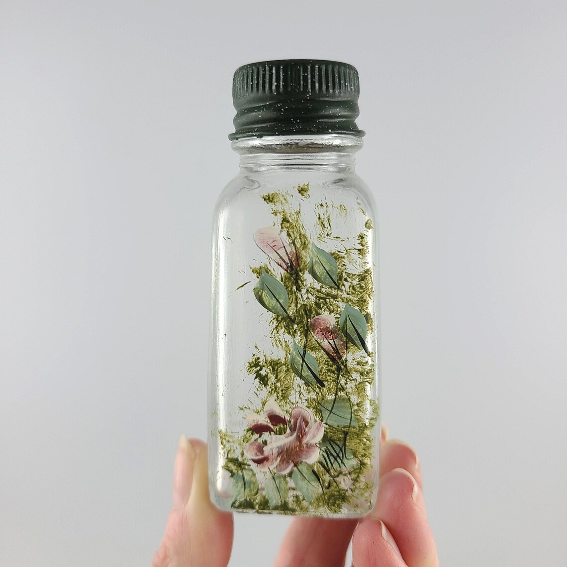 Trio of Vintage Hand-painted Bottles / Vintage Bottles / - Etsy