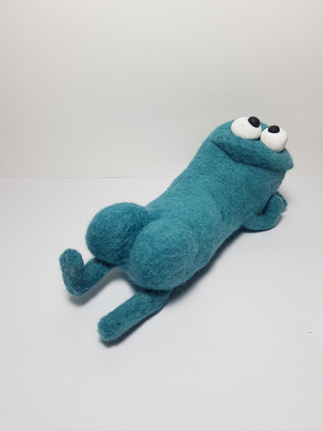 Needle Felted Monster With Naked Butt, Bookshelf Art Gift, OOAK Wool ...