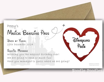 Disney Trip Scratch Card, Personalised Disney Surprise Trip Reveal, We ...
