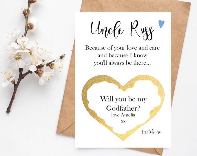 Will You Be My Ninong Scratch off Card, Ninong Card, Will You Be My ...