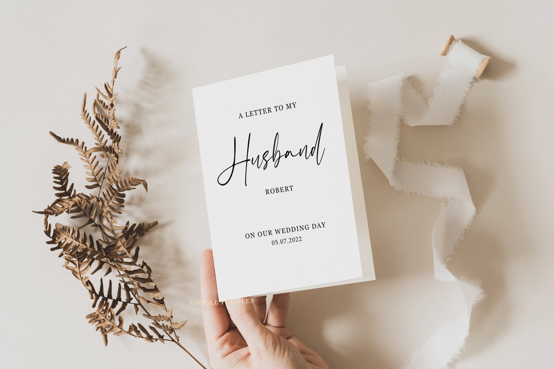Personalised Wedding Letter to Groom Card | Custom Love Letter ...