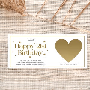 Personalised Birthday Scratch Card Surprise Gift | Birthday Voucher ...