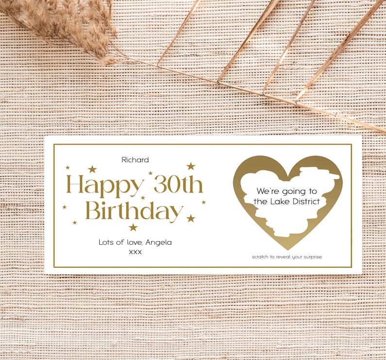 Personalised Birthday Scratch Card Surprise Gift | Birthday Voucher ...