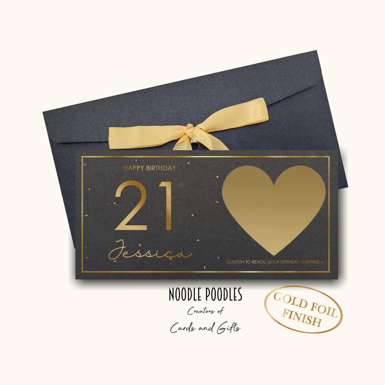 Personalised Scratch Gift Voucher | Reveal Card for Special Birthday ...