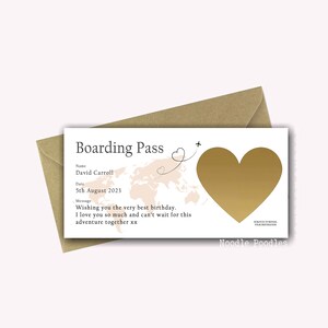 Personalised Holiday Boarding Pass, Scratch to Reveal Surprise, Holiday ...