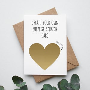 Create Your Own Scratch to Reveal Card | Custom Made Surprise Birthday ...