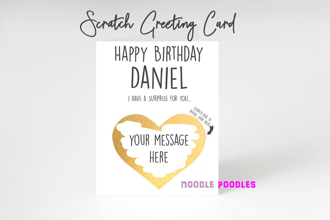 Scratch to Reveal Card | Custom Made Scratch off Personalised Card for ...