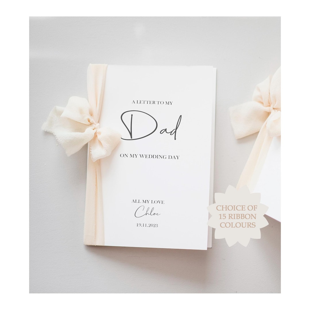 To My Dad on My Wedding Day | Letter to My Dad Card | Personalised on ...