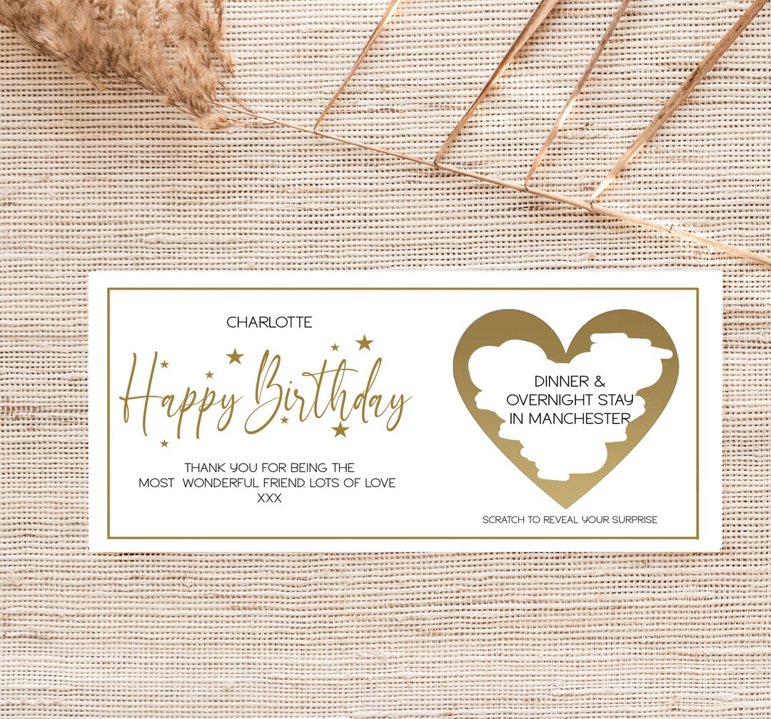 Personalised Birthday Scratch Card Surprise Gift Birthday Special ...