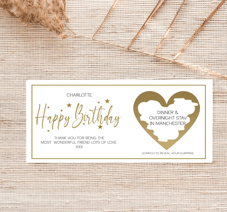 Personalised Birthday Scratch Card Surprise Gift Birthday - Etsy
