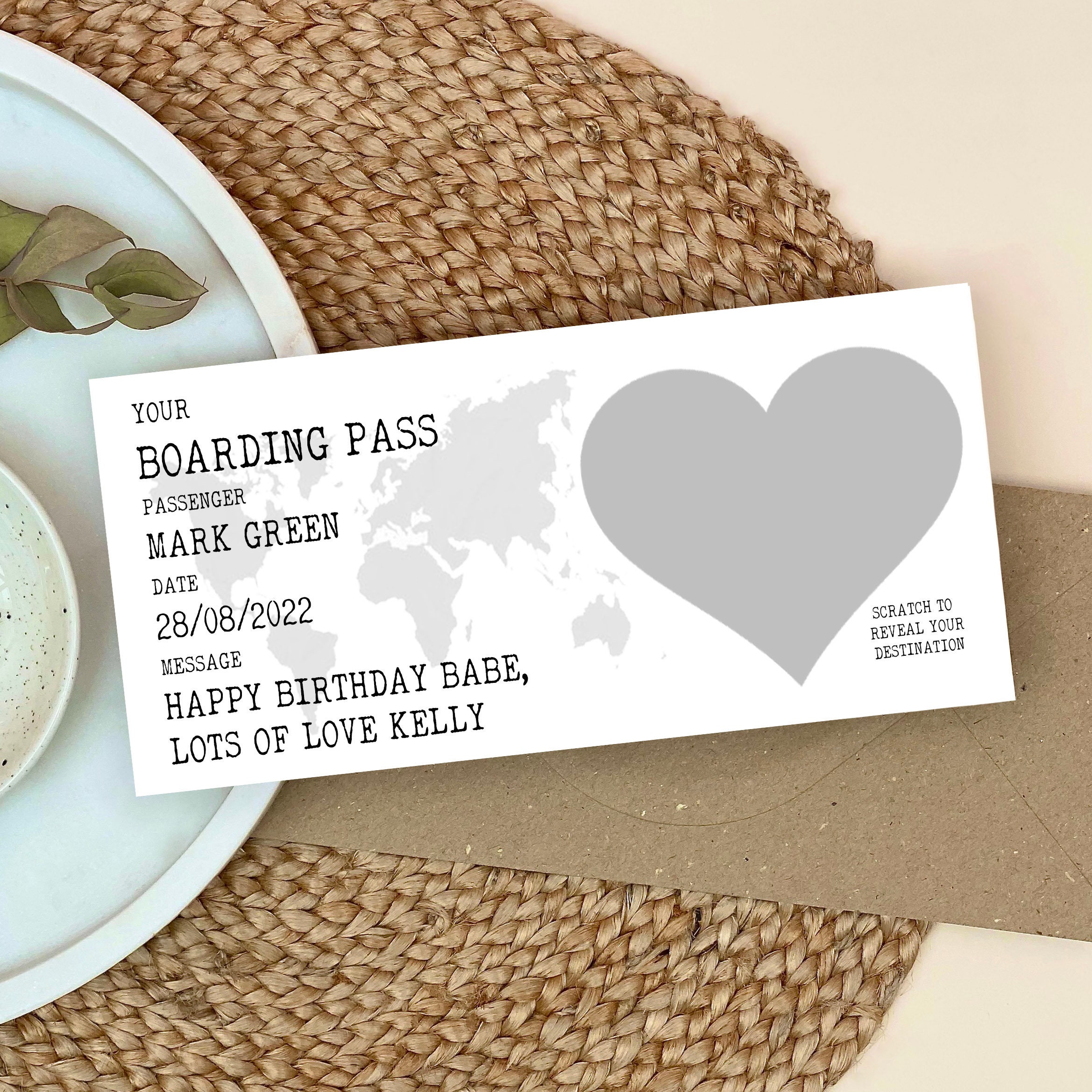 Personalised Surprise Birthday Card Personalised Boarding | Etsy UK