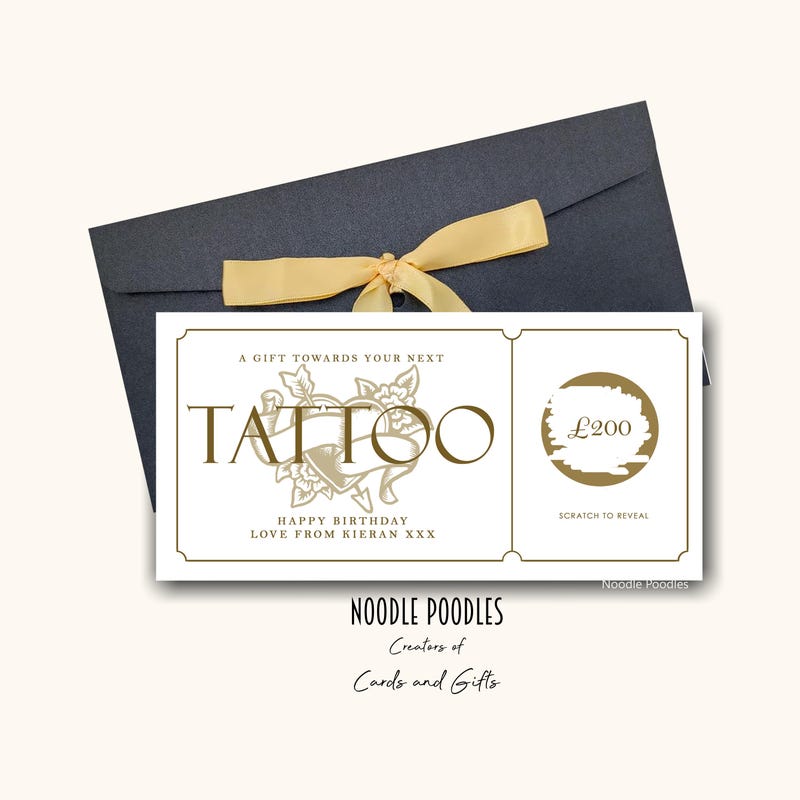 Tattoo Card - Etsy UK