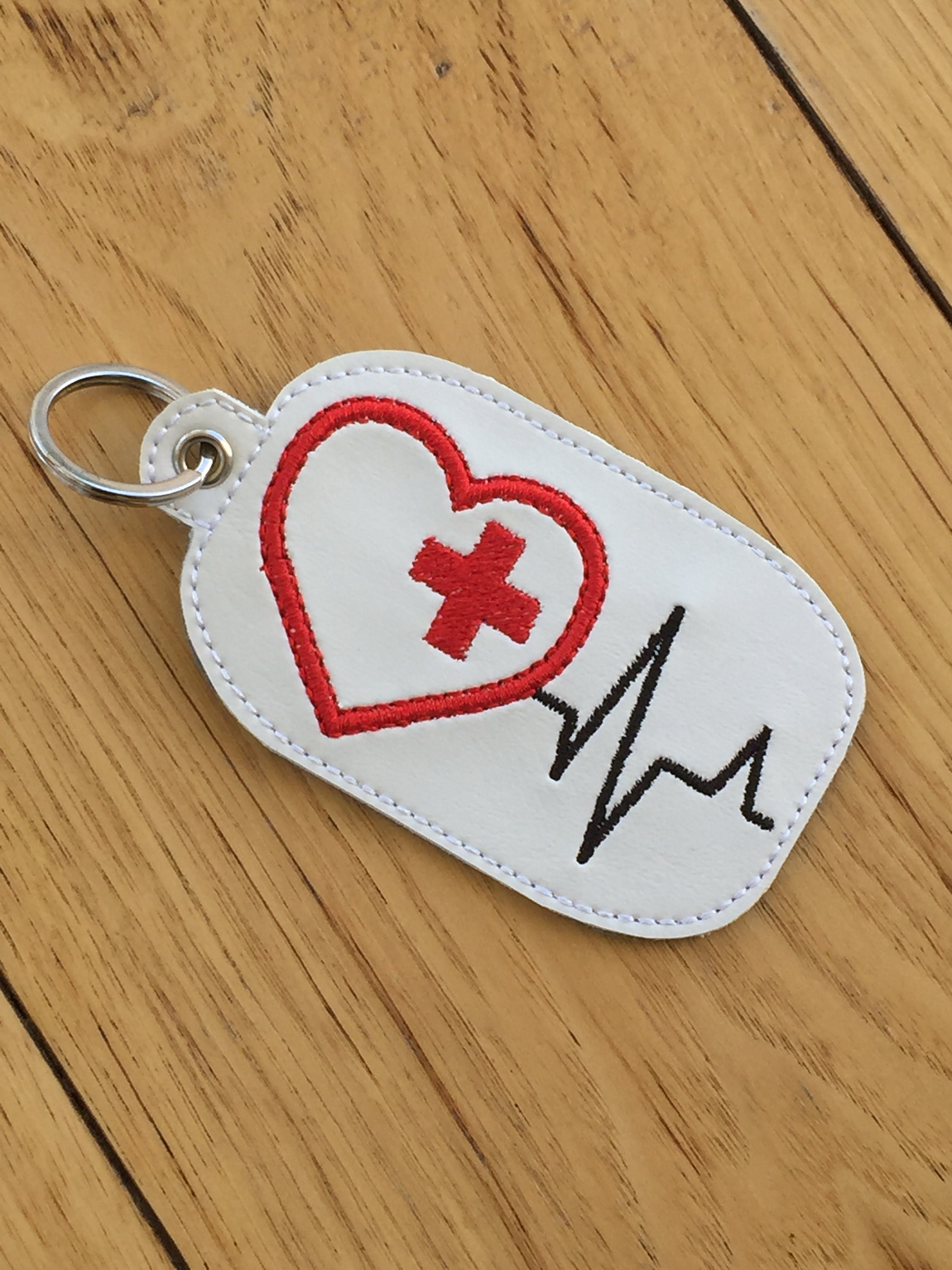 DIY-DIGITAL File Heartbeat Heart Nurse Snap Tab / Key Fob - Etsy