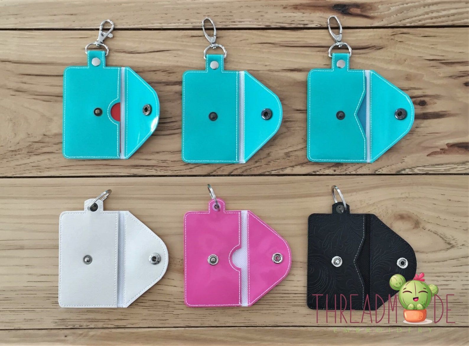 DIY-DIGITAL FILE 5 X 7 Hoop snap Front Flap Wallet Single Pocket ...